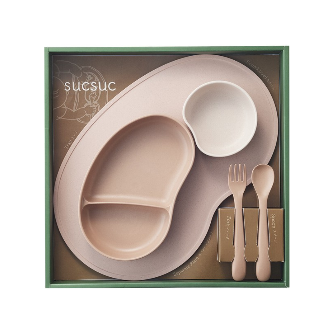 日本 SUC SUC 豆子兒童餐具四件組 共三色 – KeshaSelect